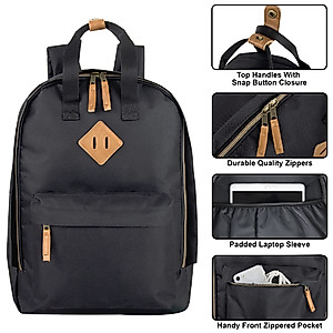 Laptop Backpack for Women, Men for Travel, School, College Backpack with Padded Back, Adjustable Padded Shoulder Straps (Tan)