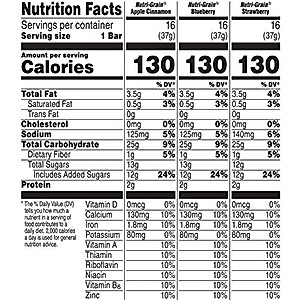 Nutri-Grain-Kellogg's Cereal Bars Variety Pack, 48-Count