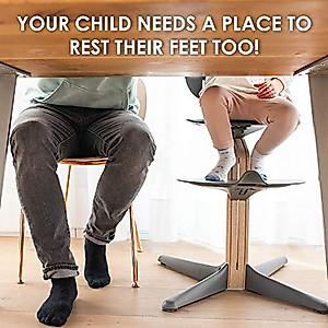 Nomi High Chair, Coffee – White Oak Wood, Modern Scandinavian Design with a Strong Wooden Stem, Baby through Teenager and Beyond with Seamless Adjustability, Award Winning Highchair