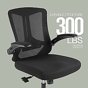 Eognyzie Ergonomic Home Office Desk Chairs with Wheels for Computer Gaming Work Chair with Adjustable Ergonomic Back Support, Mesh Chair with Adjustable Lumbar Support for Home Office Work