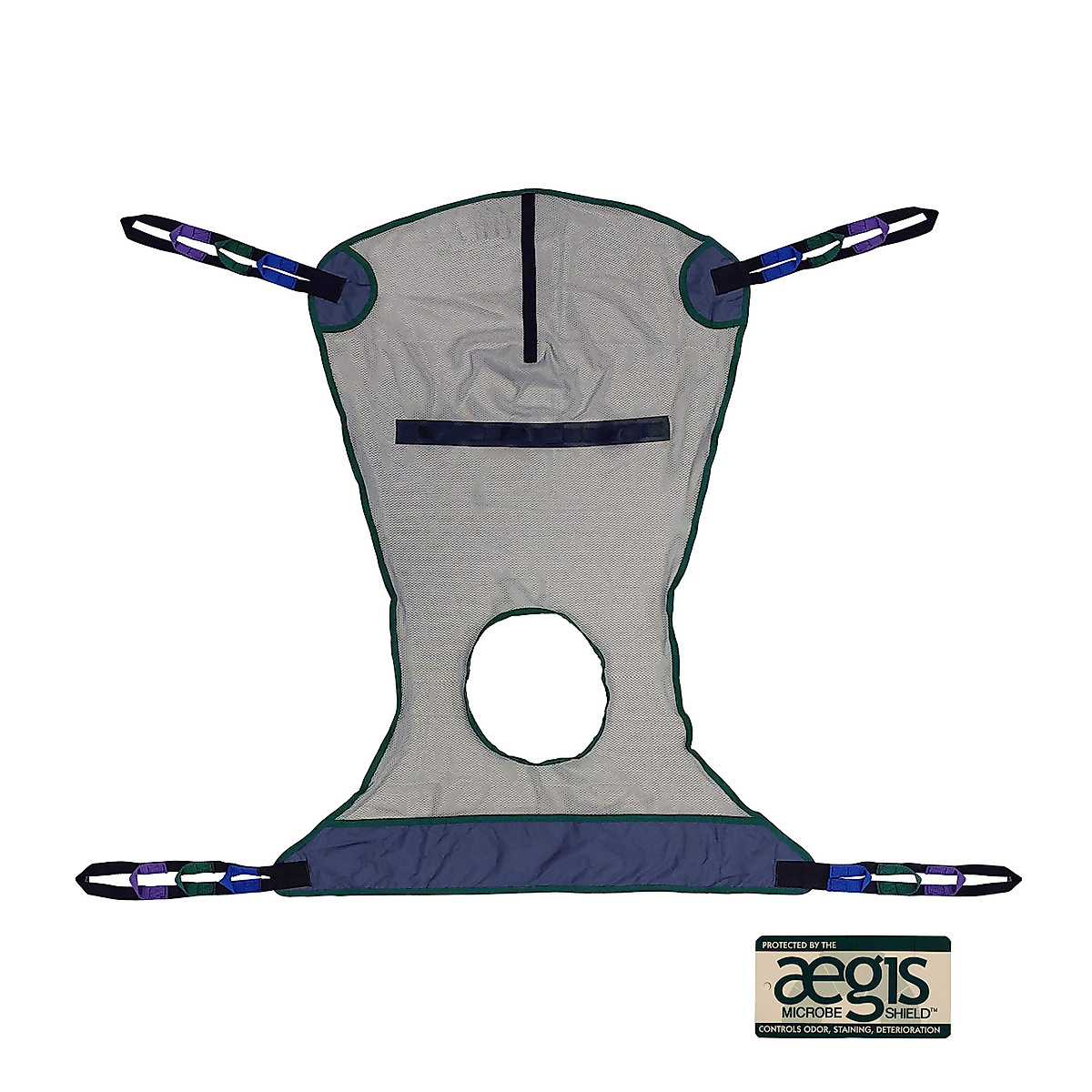 Tuffcare Full Body Shower/Bath Commode Sling Compatible with Hoyer, Invacare, McKesson, Drive, Lumex, Medline, Joerns and Other Patient Lifts, Oversize Fit Mesh Polyester Slings (X-Large)