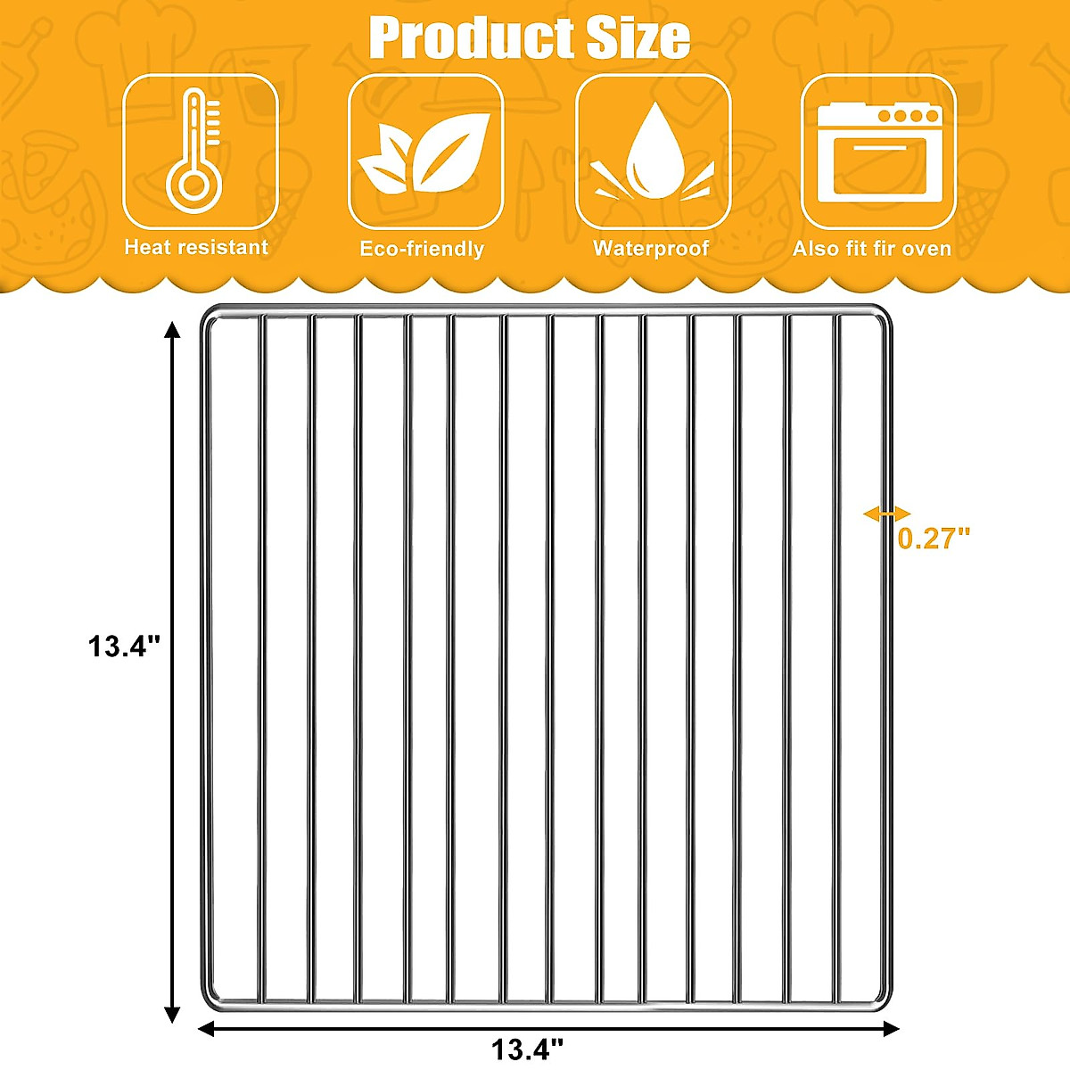 Air Fryer Rack for Ninja Foodi 10 in 1 SP101 Digital Air Fryer Countertop Oven, 13.4''*13.4'' Stainless Steel Air Fryer Accessories Roasting Steamer Grill Racks Baking Tray，Dishwasher safe