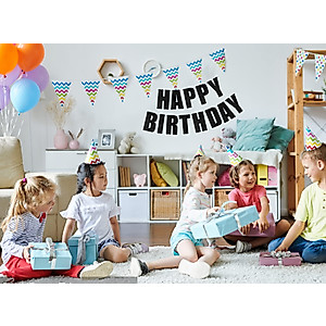 Black Happy Birthday Banner for Birthday Party Decorations Supplies