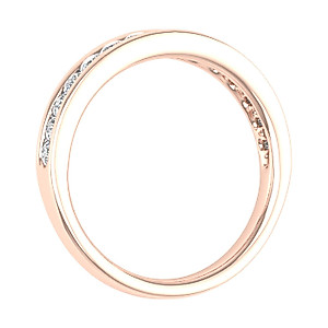 1/2 Carat Channel Set Diamond Wedding Band Ring in 14K Rose Gold (Ring Size 7)