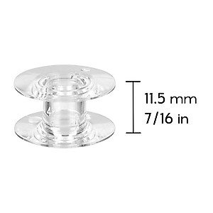 Brother Sewing and Embroidery Bobbins 10-Pack, SA156,Clear