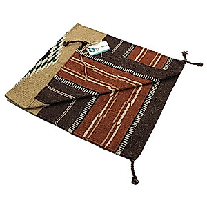 Onyx Arrow Southwest Décor Area Rug, 20 x 40 Inches, Pueblo Pattern Tan/Brown