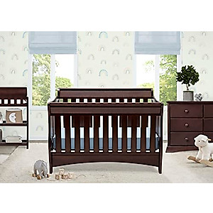 Delta Children Bentley S Series 4-in-1 Convertible Baby Crib, Chocolate
