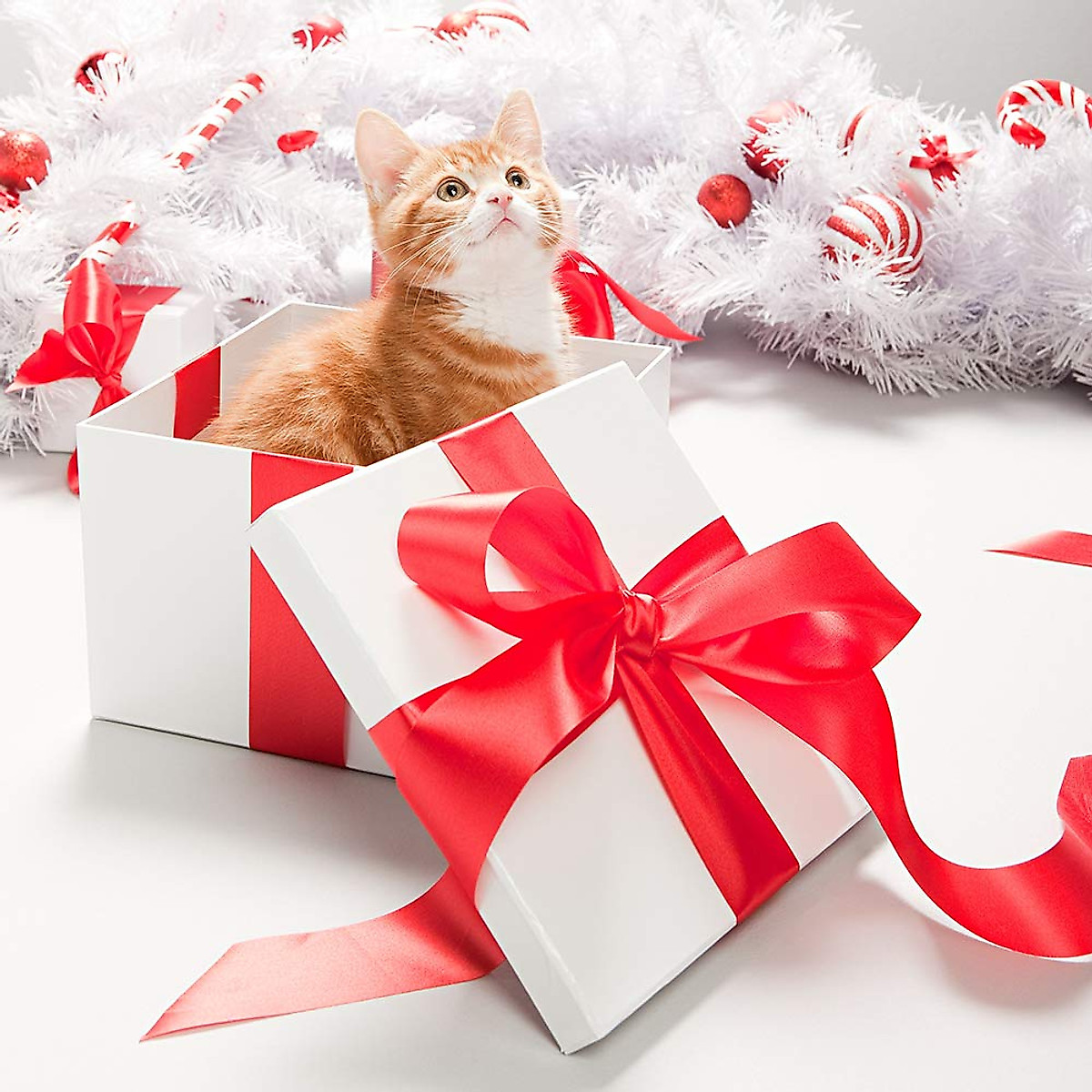 LIUYAXI Red Double Face Satin Ribbon 1-1/2" X 50 Yards, Ribbons Perfect for Crafts, Gift Wrapping, Bow Making and More…