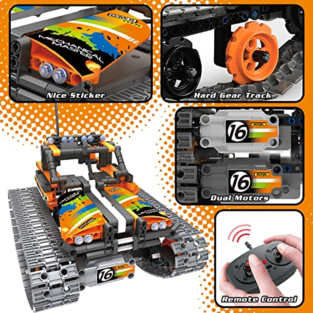 3IN1 Remote Controlled Car Kit, Stem Projects Toy Building Sets for Kids Ages 8-12, Building Toys for 8 9 10 11 12 13 Year Old Boys Girls, Gifts Ideas for 8 And Up Boy Girls - 392 Pcs