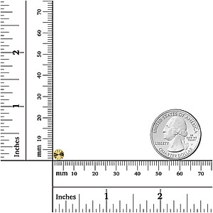 14K Yellow Solid Gold High Polished Diamond Cut Circle Screw Back Stud Earrings | Stud Earrings | Hat Screw Backs | Fine Jewelry | Solid Gold Stud Earrings for Women and Teens