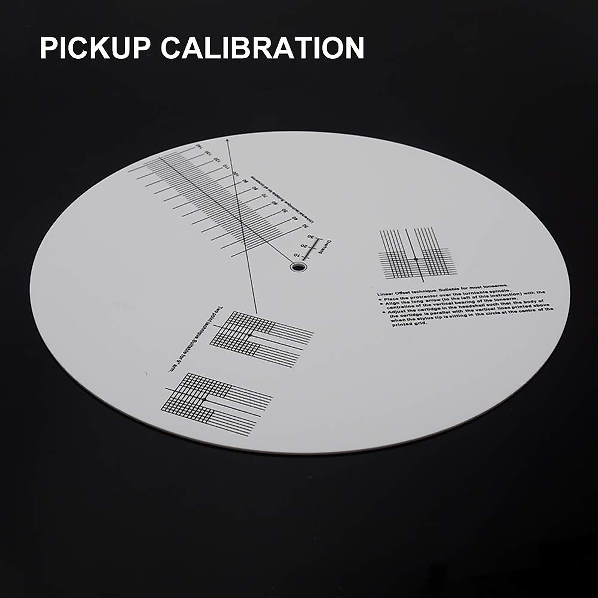 Acrylic Turntable Mat Cartridge Alignment Protractor Phonograph Cartridge Alignment Tool Anti Slip LP Record Calibration Plate for Turntable Accessories