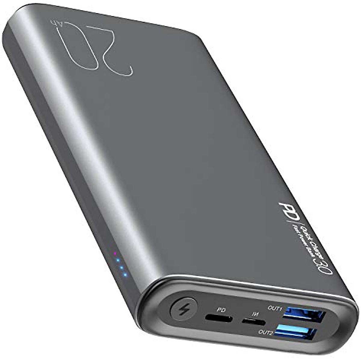 TOZO PB1 PD Portable Charger 20000mAh Capacity Fast Charging Power Bank 18W High Charging Speed External Battery Pack with USB-C Input/Output Compatible for iPhone,Samsung,Gray