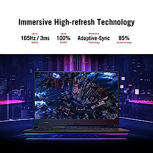 ASUS ROG Strix Scar 17 (2021) Gaming Laptop, 17.3” 360Hz IPS FHD, NVIDIA GeForce RTX 3080, AMD Ryzen 9 5900HX, 16GB DDR4, 1TB SSD, Opti-Mechanical Per-Key RGB Keyboard, Windows 10 Pro, G733QSA-PB96