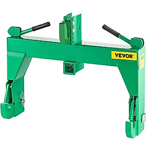 VEVOR 3-Point Quick Hitch, 3080 LBS Lifting Capacity Tractor Quick Hitch, 27.5" Between Lower Arms Attachments Quick Hitch, No Welding & 5 Level Adjustable Bolt, Adaptation to Category 1 & 2 Tractors