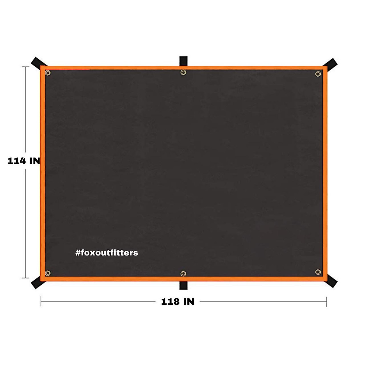 Fox Outfitters Multi Use Rain Fly - 100% Waterproof - Includes 4 Aluminum Stakes & 6 Tie Lines - Portable - Lightweight, Easy Setup