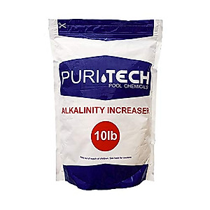 Puri Tech Pool Chemicals 10 lb Total Alkalinity Increaser Plus for Swimming Pools Increases Total Alkalinity Preventing Cloudiness and Scaling