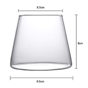 HAOZAIKEJI 9.5OZ Creative Drinking Beverage Glass, Mountain Fuji Shape Tea Coffee Glass Juice Beer Whiskey Drinking Glass Old Fashioned Insulated Glass Water Cup Hot and Cold Beverage Glass