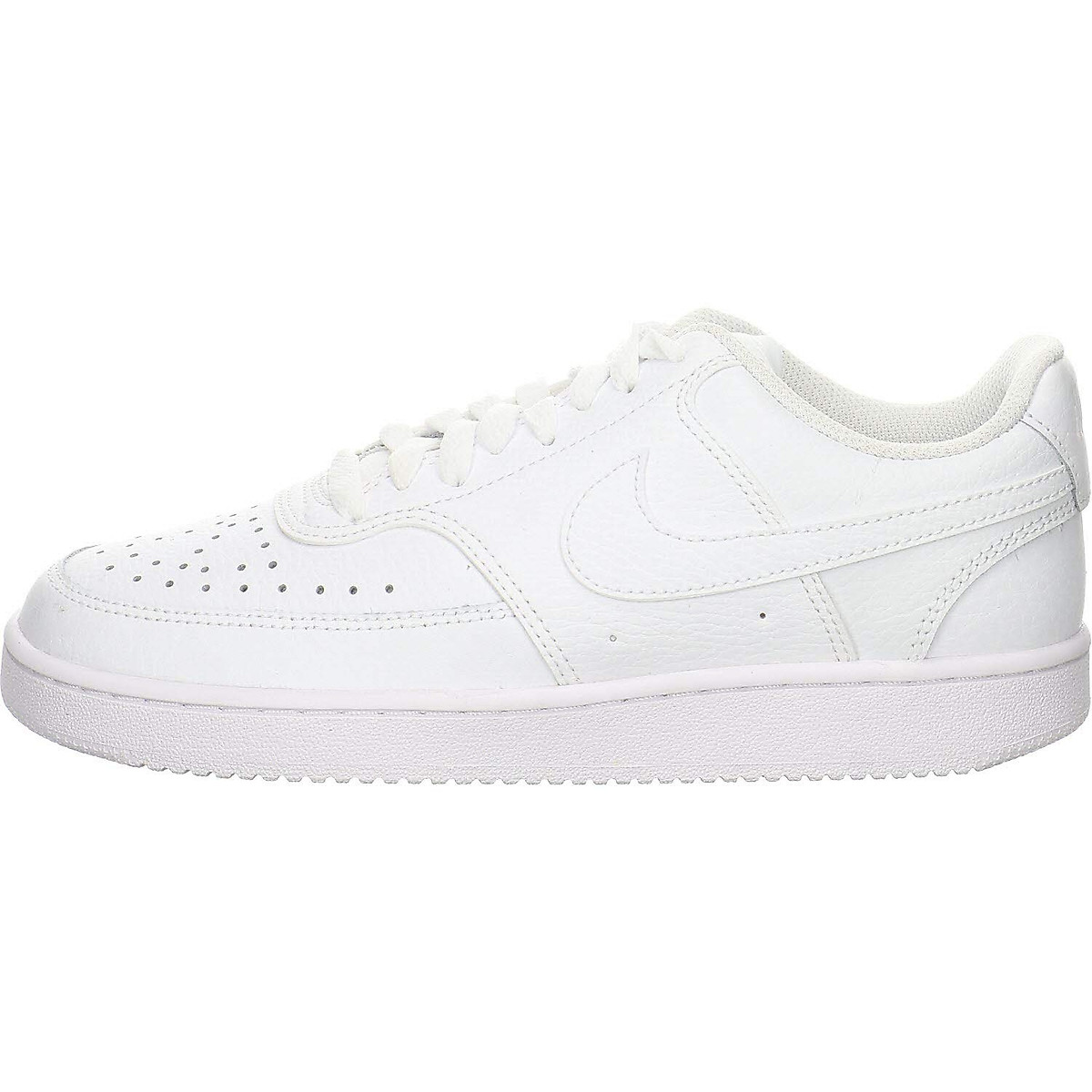 Nike Women's Court Vision Low Sneaker, White/White-White, 7.5 Regular US