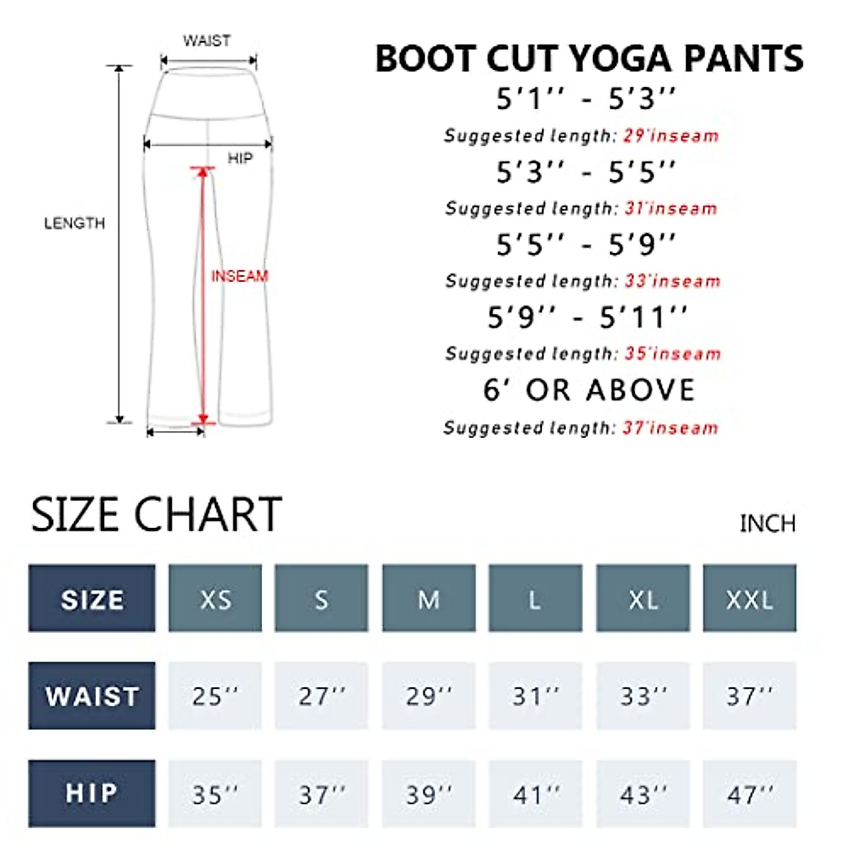BUBBLELIME 29"/31"/33"/35" 4 Styles Women's Bootcut Yoga Pants Tummy Control - Side Pockets_MAHOGANYMAROON XL_29" Inseam