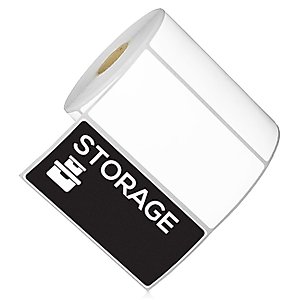 OfficeSmartLabels – 4" x 2" Removable Direct Thermal Labels - Compatible with Rollo & Zebra Desktop Printers and More – 1” Core; Perforated, Water & Oil Resistant [11 Rolls, 8000 Labels]