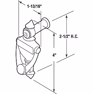 Prime-Line MP4228 Door Knocker and Viewer, 1/2 In. Bore, 160-Degree View Angle, Antique Brass (Single Pack)