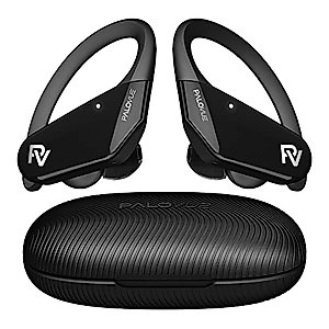 PALOVUE Wireless Earbuds Bluetooth 5.2 Headphones, Noise Cancelling and Waterproof Ear Buds with Earhooks Compatible with iPhone Android for Sport Workout Running
