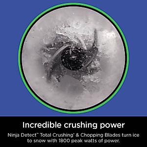 Ninja Detect Power Blender Pro + Personal Single-Serve, BlendSense Technology, For Smoothies, Food & More, Compact Kitchen Countertop, 1800 P-Watts, 72 oz. Pitcher, (2) 24 oz. To-Go Cups, Black, TB301