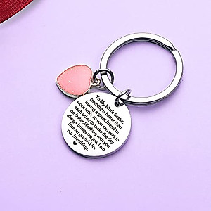 ZNOSVEI Work Bestie Keychain Coworker Gift Retirement Key Ring Colleague Jewelry Subordinate Gift, Work Bestie Keychain, Standard