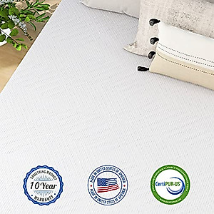 Queen Mattresses, 10 inch Mattress Queen Size Memory Foam Bed in A Box Green Tea Medium Firm