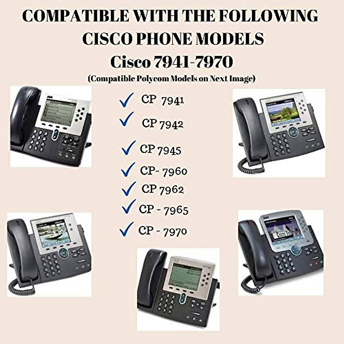 NeuPo 48 Volt Power Supply | Power Adapter Compatible with Select VOIP VVX Polycom and Cisco Phone Models | CP-7941, 7942, 7945, 7960, 7960G, 7962, 7965, 7970G | CP-PWR-Cube-3 Replacement