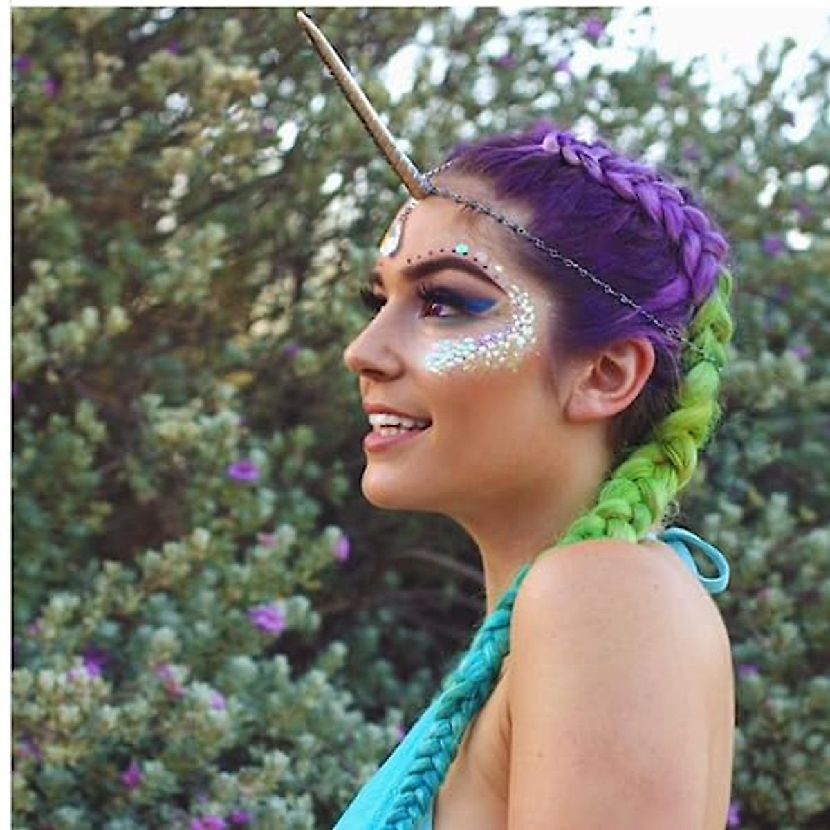 Go Ho White Face Body Glitter Gel,Singer Concerts Face Glitter Makeup,Holographic Long Lasting Chunky Sequins Glitters for Eye Lip Hair Nails,Festival Rave Accessories,006 Fairy White Glitter 52g