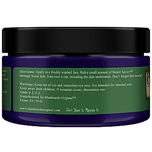 Bluebeards Original Fresh Mint Beard Saver, 4 oz. - Leave In Beard Conditioner for Men with Aloe & Peppermint Oil - Beard Softener that Deeply Conditions & Moisturizes Your Beard & Skin - Made in USA