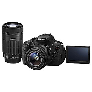 Canon DSLR Camera EOS Kiss X7i with EF-S18-55mm IS STM and EF-S55-250mm IS STM - International Version (No Warranty)