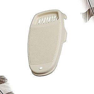 Cabilock Washing Clothes Board Laundry Washboard: Khaki Non Slip Thicken Laundry Cleaning Board Hand Manual Clothes Washing Tool for Home School 44×24cm