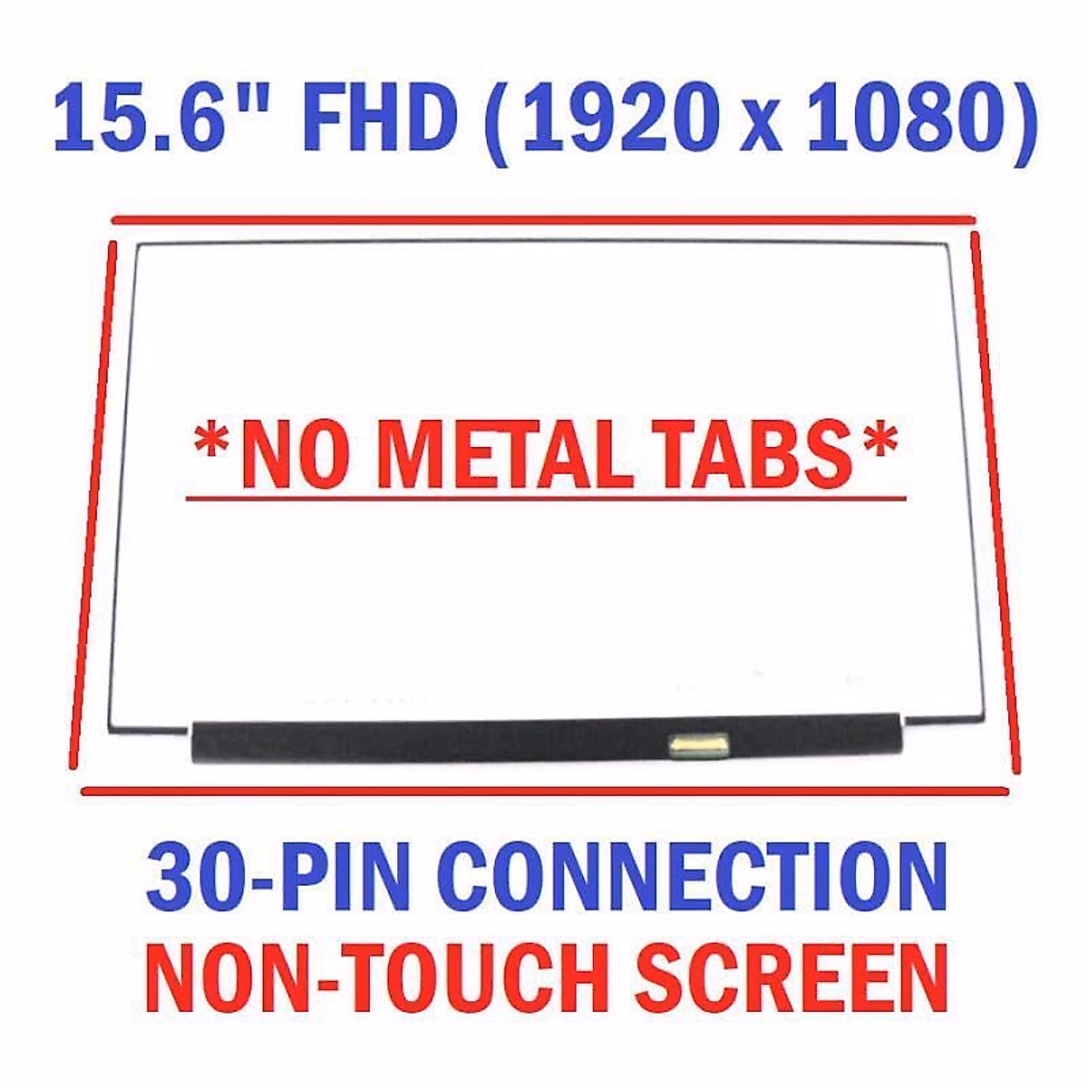15.6" Screen Replacement for Lenovo 5D10W73207 60Hz LCD Display Panel 30Pins FHD 1920(RGB)*1080 Non-Touch
