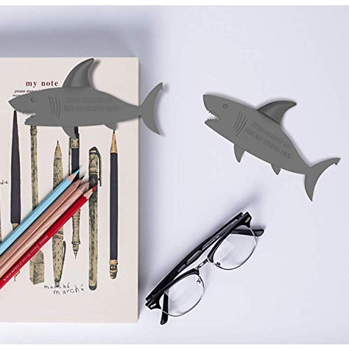 2Pcs Shark Bookmark Cute Page Marker by Taygate Design