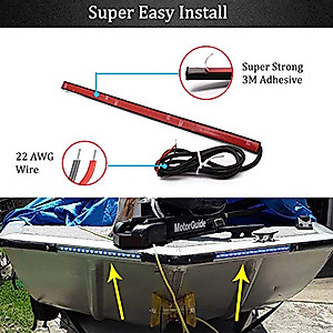 Botepon Navigation Led Lights For Boats , Red and Green Bow Lights, Boat Night Fishing Lights, Deck Lights, IP67 Waterproof for Pontoon Boat Bas Boat Dinghy Kayak Jon Boat Yacht