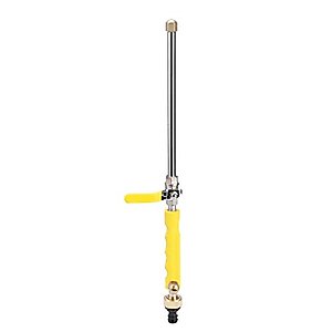 Okuyonic Rust Prevention High Pressure Water Gun Garden Watering Tool Rubber Handle Ergonomic for Garden Irrigation for Cleaning(Yellow)