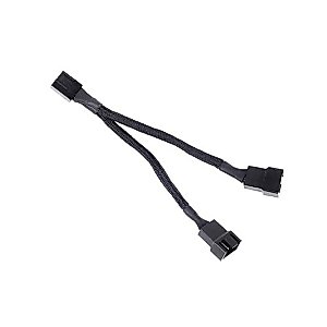 SilverStone Technology All Black Sleeved 1-to-2 Sleeved PWM Fan Splitter Cable (CPF01)