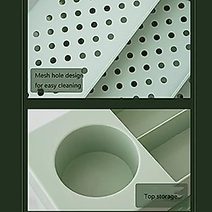 Lalaunicky 5 Tier Rolling Book Cart,Mobile Bookshelf with Wheels，Paper Cart and Rolling Homeschool Cart for Schools, Libraries, Offices, Homes, Children's Rooms (Green)