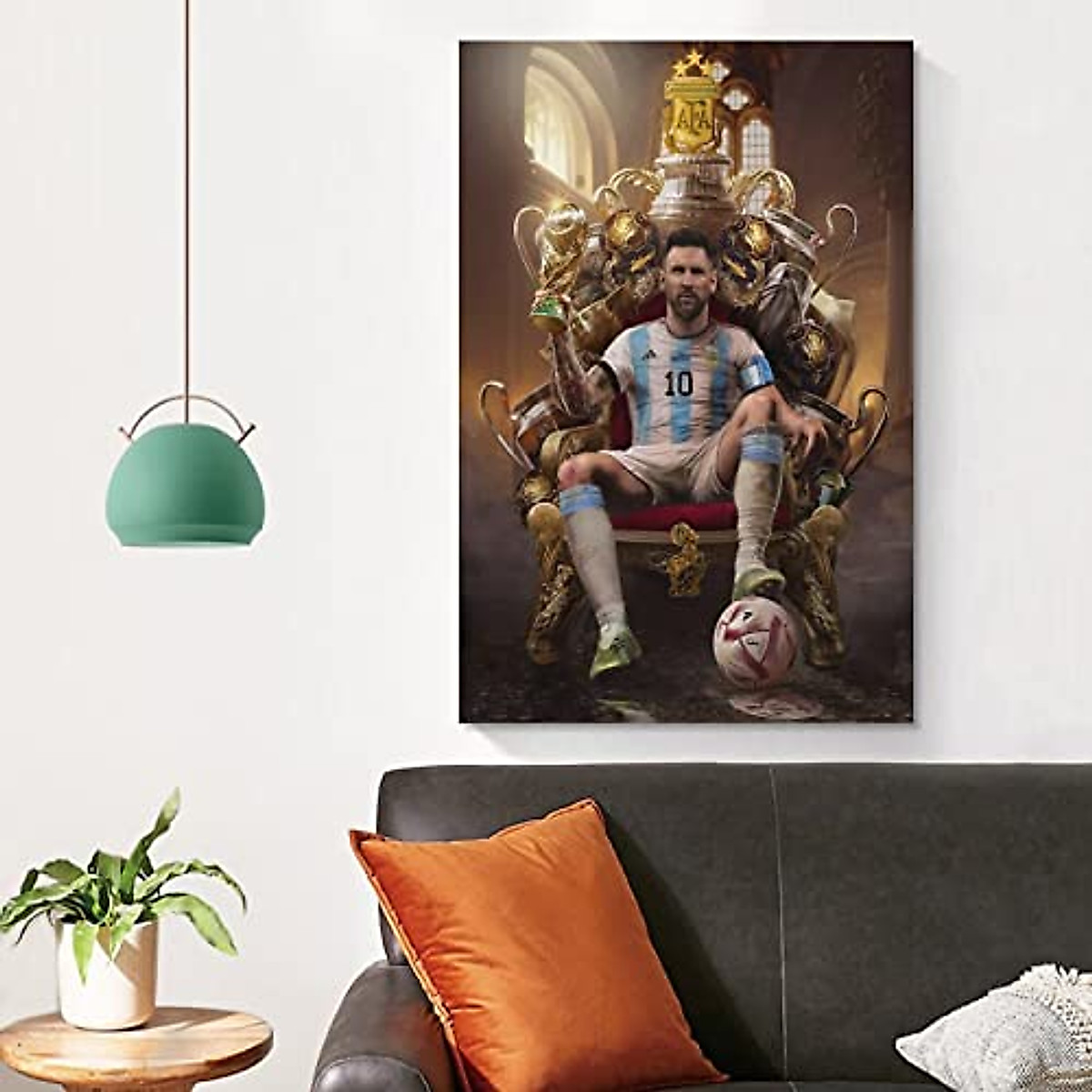 Wall Posters M-essi Champion Poster Football Superstar Lionel M-essi Poster Decorative Painting Bathroom Decor Living Room Canvas Wall Art UnFramed-3,16x24inch(40x60cm)