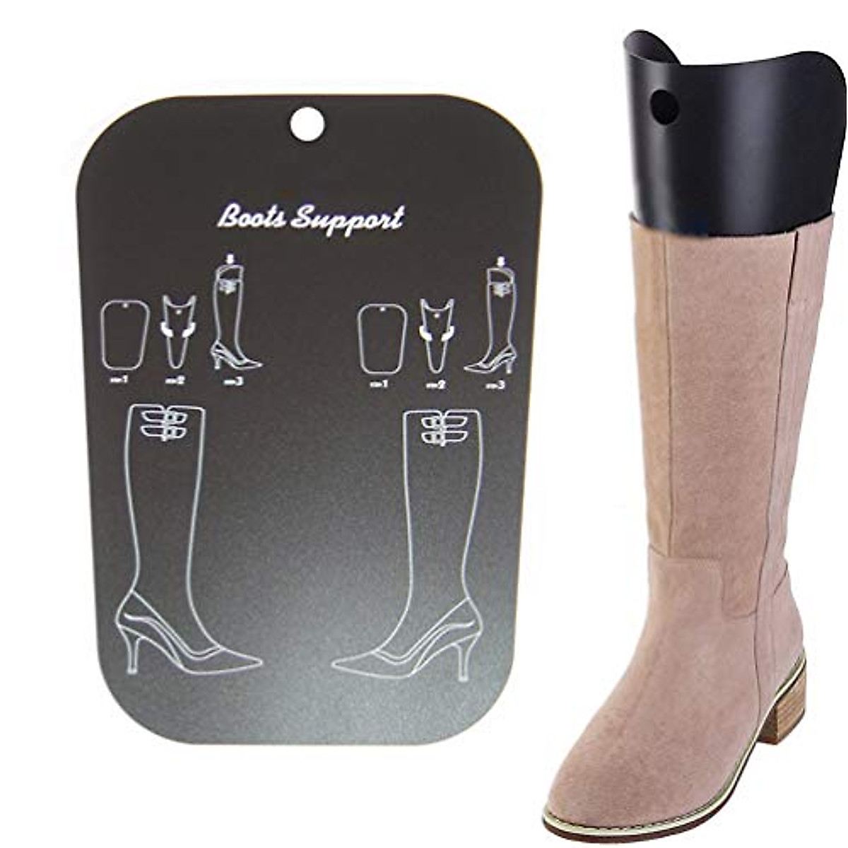 2 Pairs (14inch/36cm H) Practical Plastic Thicken Long Knee High Adult Shoe Support Portable Multifunction Automatic Stand Hanger Shoes Shape Keeper Boot Short Inserts Holder for Men and Women