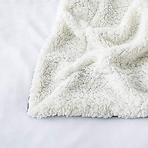 IR Imperial Rooms Sherpa Blanket (Grey / 60 x 80 Inches) Soft Fluffy Twin Blanket for Couch and Sofa - Reversible Microfiber Thick and Warm Sherpa Fleece Bed Blankets for Winter