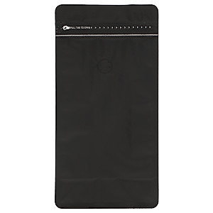 7Penn Resealable Coffee Bags - 16oz 50pk Black Packaging Zipper Pouch Coffee Bags with Valve for Coffee, Candy, or Herbs