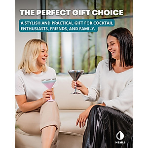 Hemli Insulated Martini Tumbler with Lid, Outdoor Martini Glass, Unbreakable Martini Tumbler, Stainless Steel - 8 oz