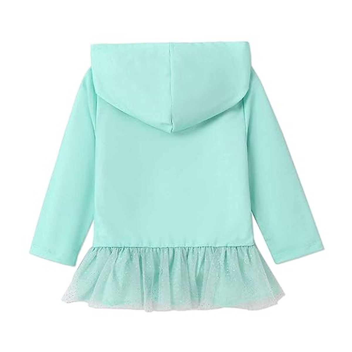 Disney Princess Toddler Big Kid Girls' Hoodies Fashion Zip-Up Long Sleeves Sweatshirts Top, Green, 4-5 Years