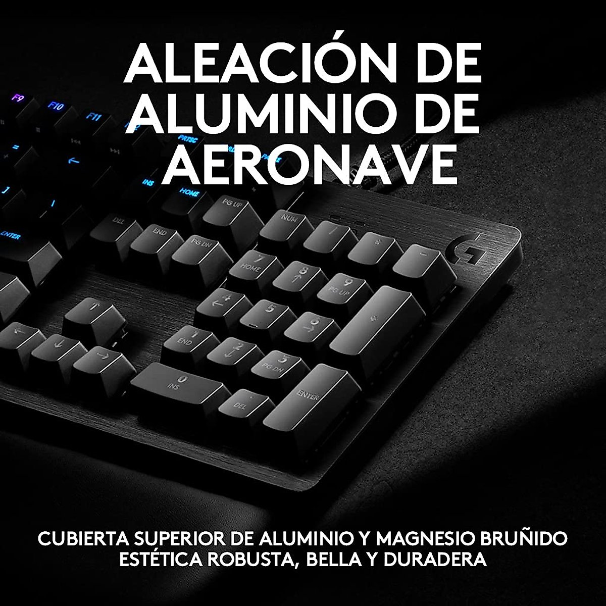 Logitech G513 Lightsync RGB Mechanical Gaming Keyboard - Cable Connectivity - USB 2.0 Type A Interface - English - Windows - Mechanical Keyswitch - Carbon (Renewed)