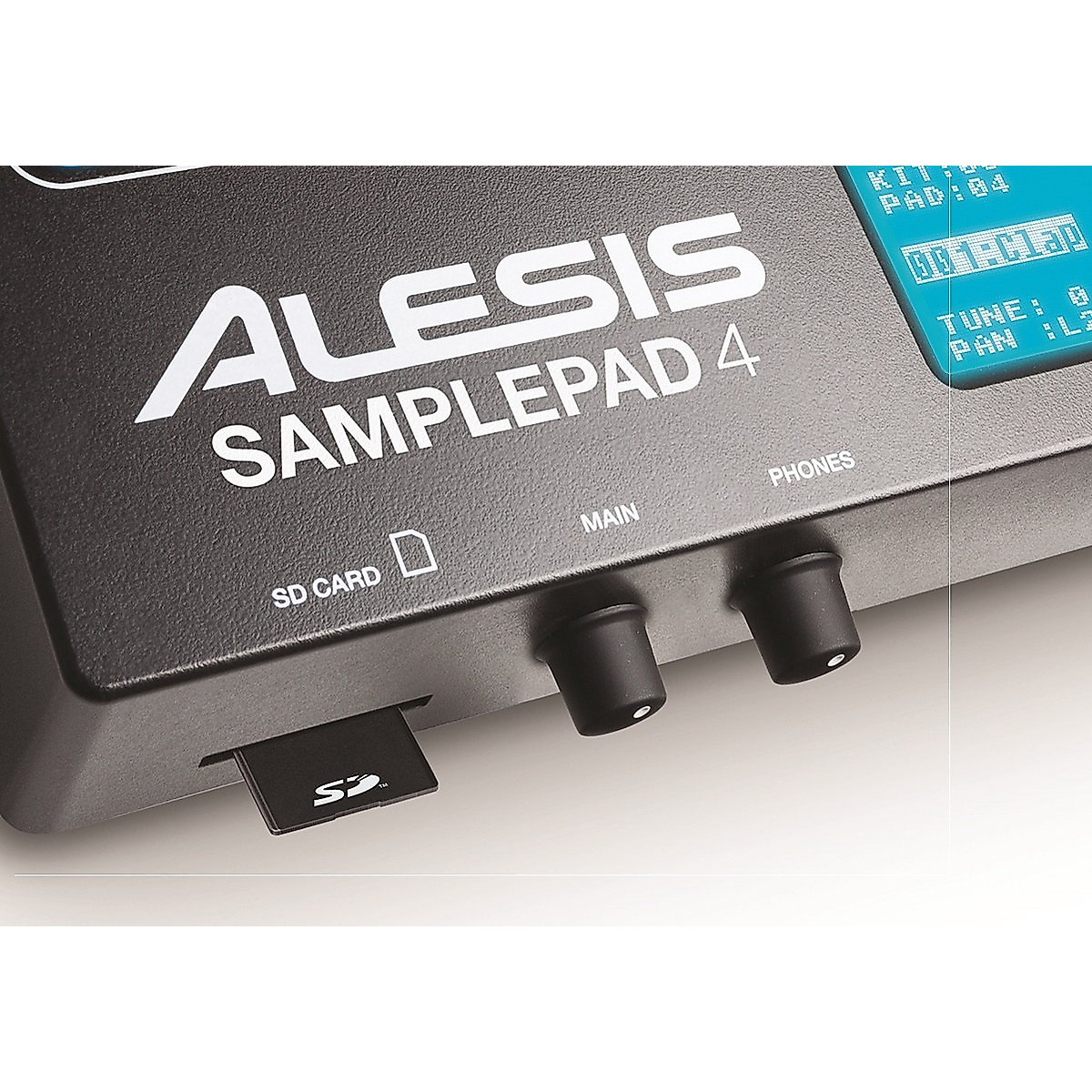 Alesis Sample Pad 4 | Compact Percussion and Sample Triggering Instrument with 4 Velocity Sensitive Pads, 25 Drum Sounds and SD/SDHC Card Slot,Black