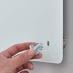 Global Industrial 48"W x 36"H Magnetic Glass Calendar Whiteboard, White