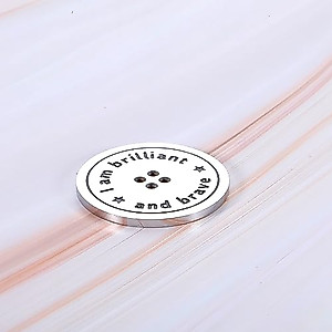 First Day of School Gifts for Boys Girls, Back to School Worry Gifts, Rainbow Brave Button Gifts for Son Daughter, Teen Boys Girls Gift Idea, Birthday Valentines Christmas Stocking Stuffers for Teens